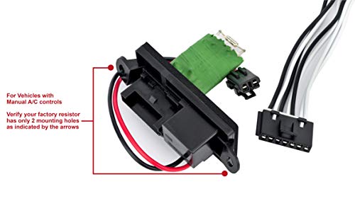 HVAC Blower Motor Resistor, Manual AC - Replaces 22807122, 15305077, 9 ...